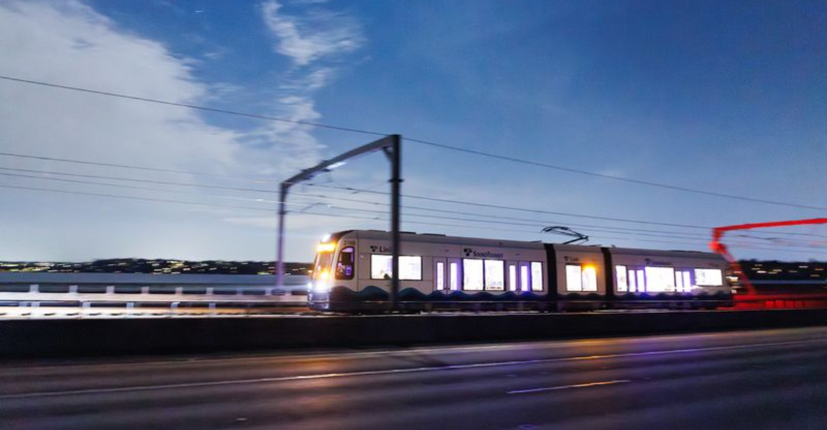 Seattle's Floating Bridge Welcomes Historic Electric Train