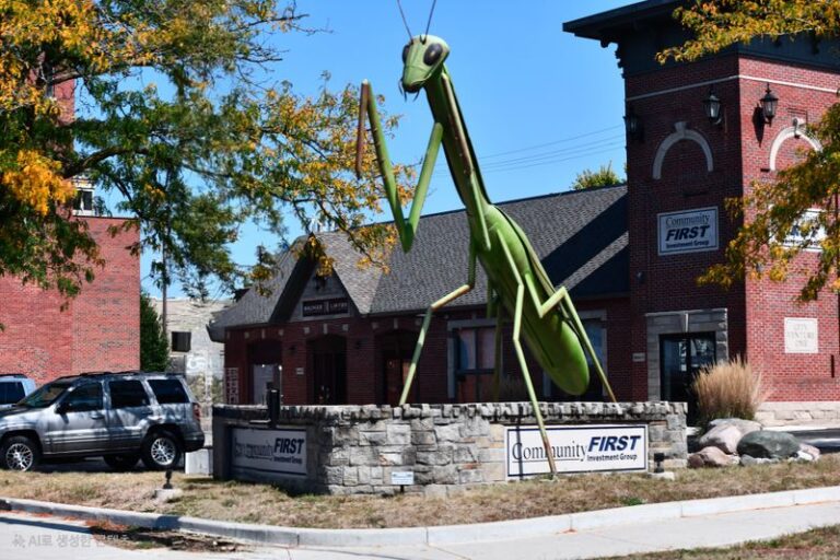 A 17-Foot Super Bug Sculpture Stands Proudly in This Indiana Downtown