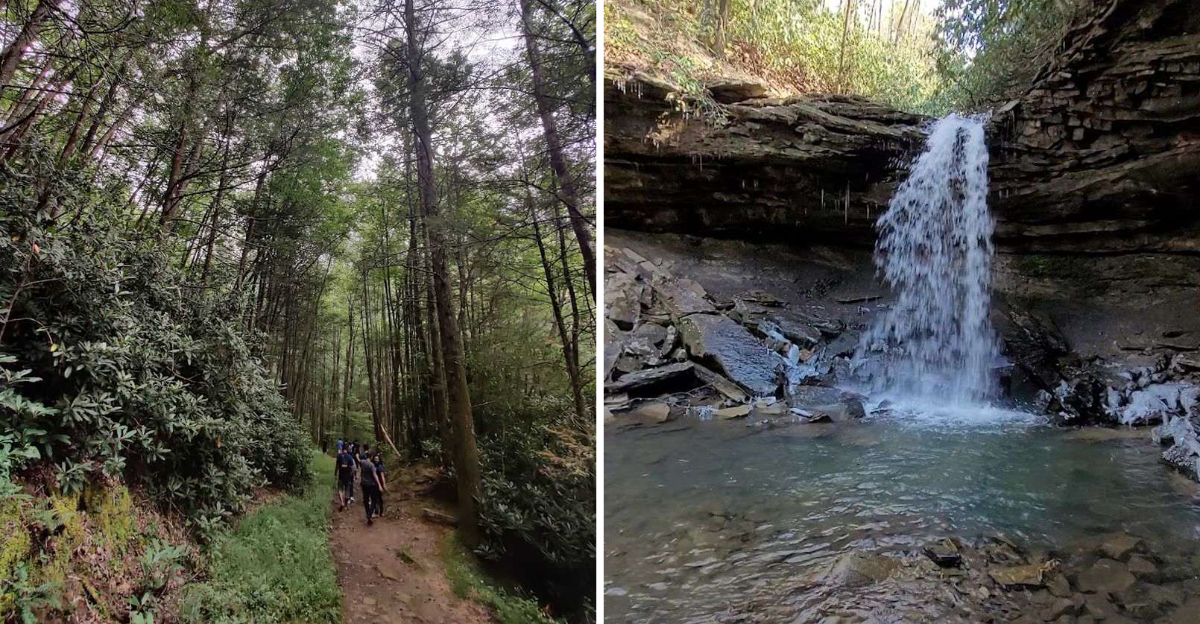 This Short Trail In West Virginia Leads To Two Stunning Seasonal Waterfalls