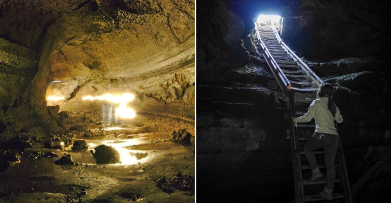 This Washington Lava Tube Lets You Walk Through A Dark Volcanic Tunnel ...